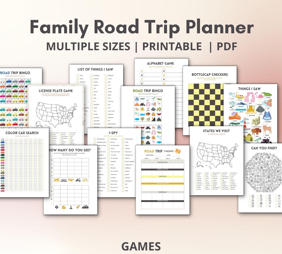 Ultimate Road Trip Planner, Printable Road Trip Planner Bundle, Family ...