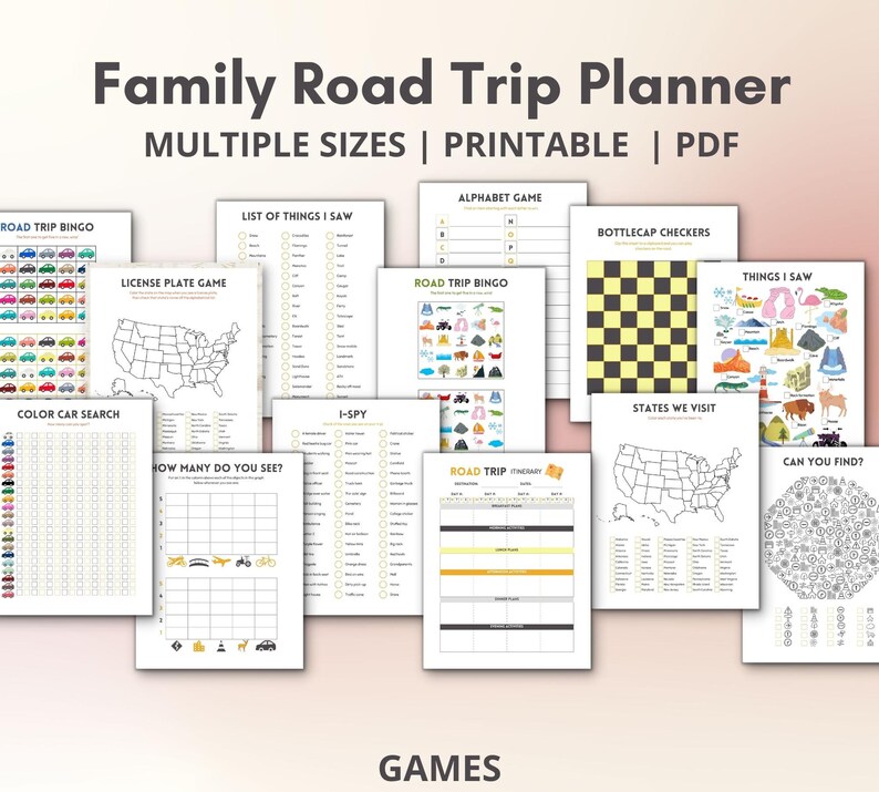 Ultimate Road Trip Planner, Printable Road Trip Planner Bundle, Family ...