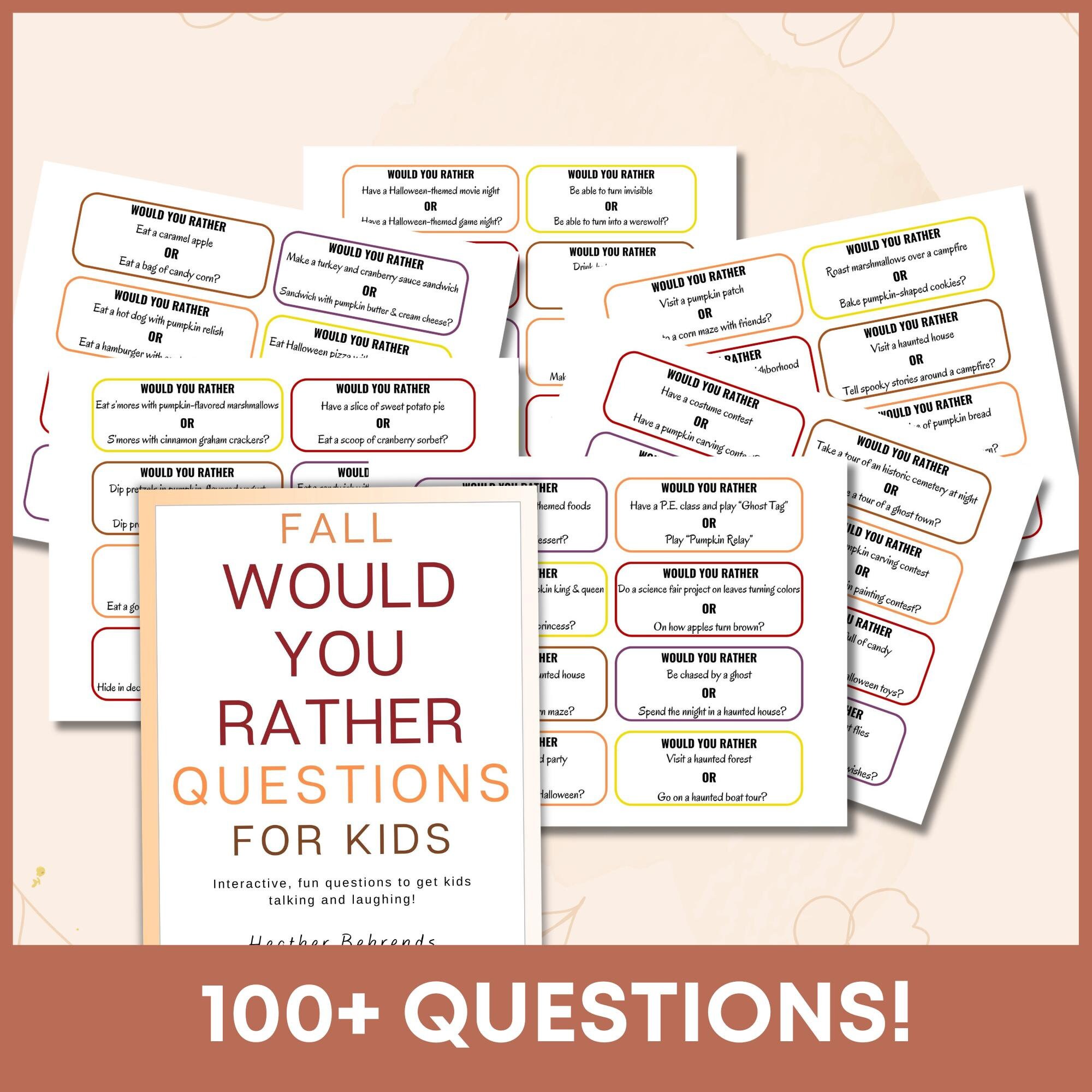 100+ Fall Would You Rather Questions, Would You Rather for Kids, Autumn ...