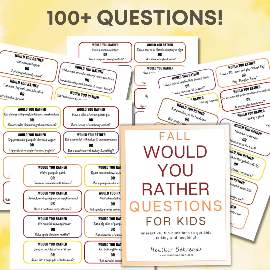 100+ Fall Would You Rather Questions, Would You Rather for Kids, Autumn ...
