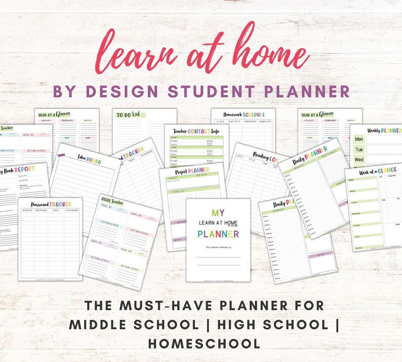 Student Planner Printable, Academic Planner Printable, High School ...