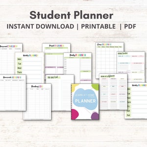 Student Planner Printable, Academic Planner Printable, High School ...