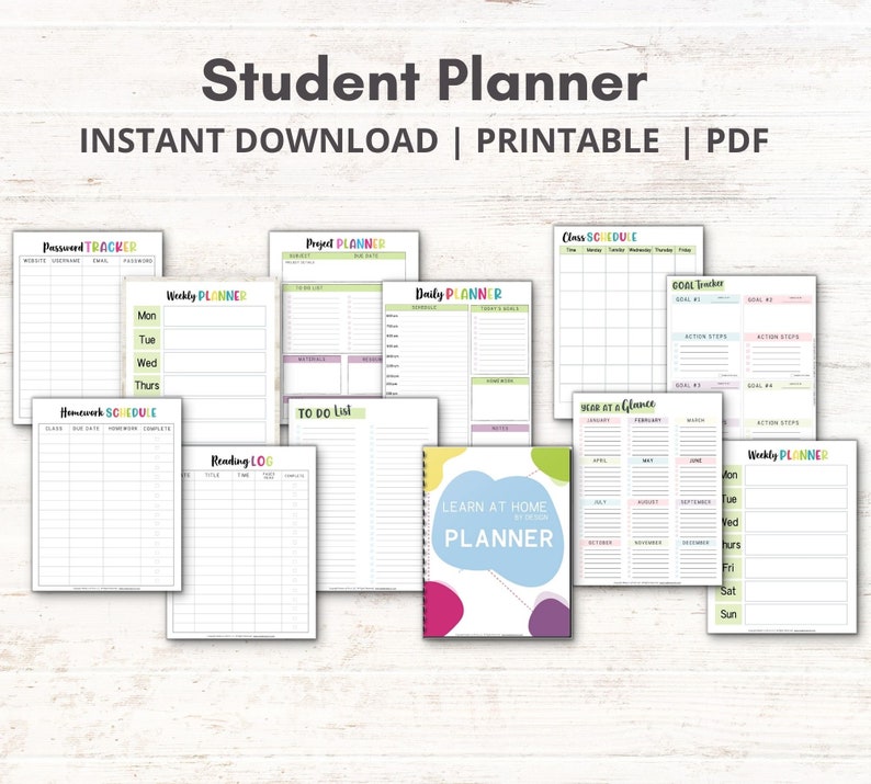 Student Planner Printable, Academic Planner Printable, High School ...