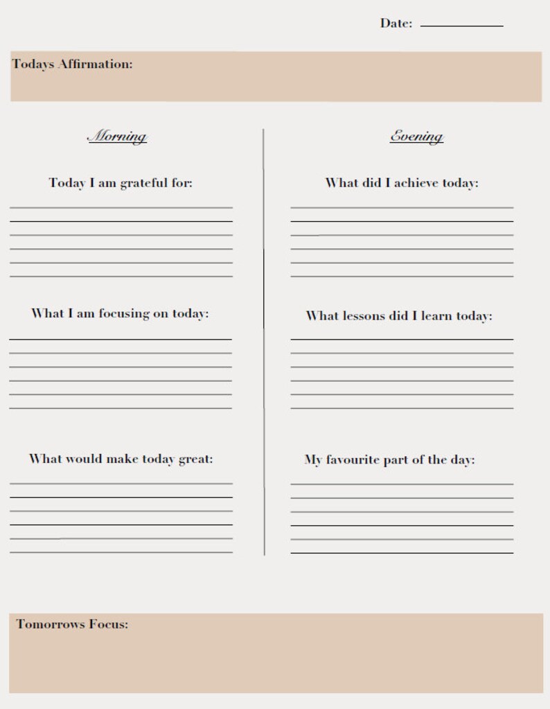 Daily Reflection Journal - Etsy