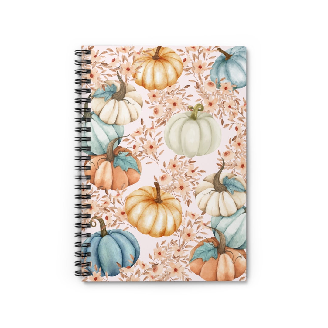 Fall Pumpkins Spiral Notebook Ruled Line - Etsy