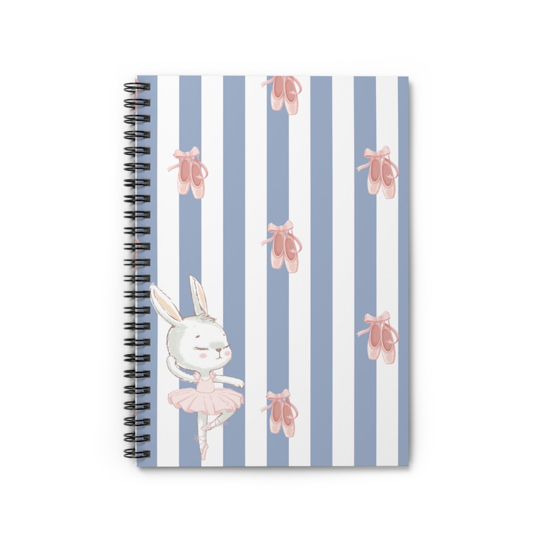Ballerina Bunny Spiral Notebook Ruled Line - Etsy