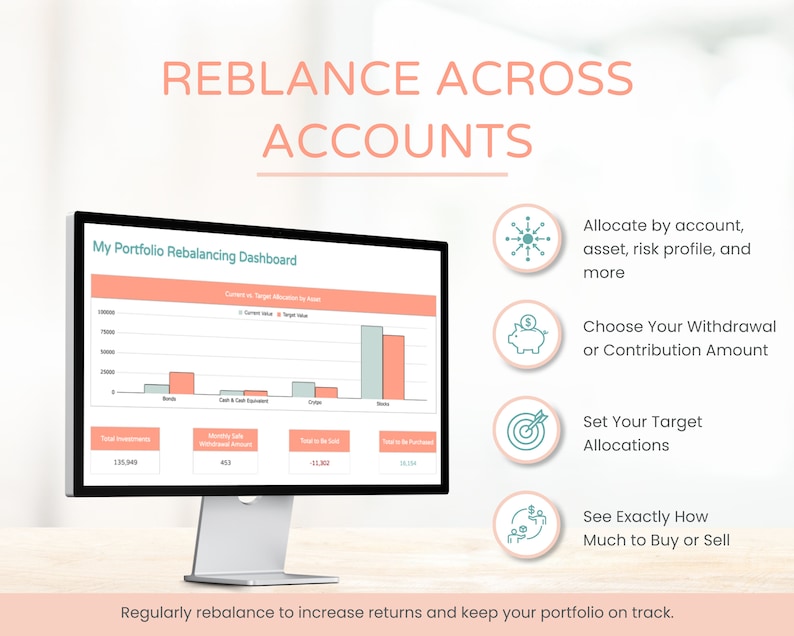 Stock & Crypto Tracker | Google Sheets Portfolio Dashboard (digital ...