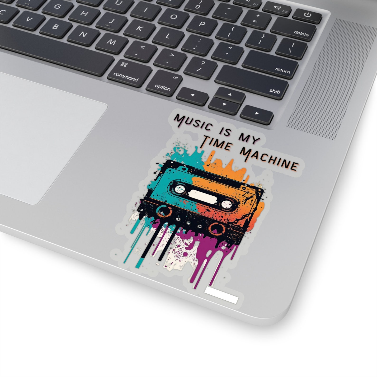 Graffiti Cassette Tape Stickers, Music Time Machine Quote, Kiss-cut ...