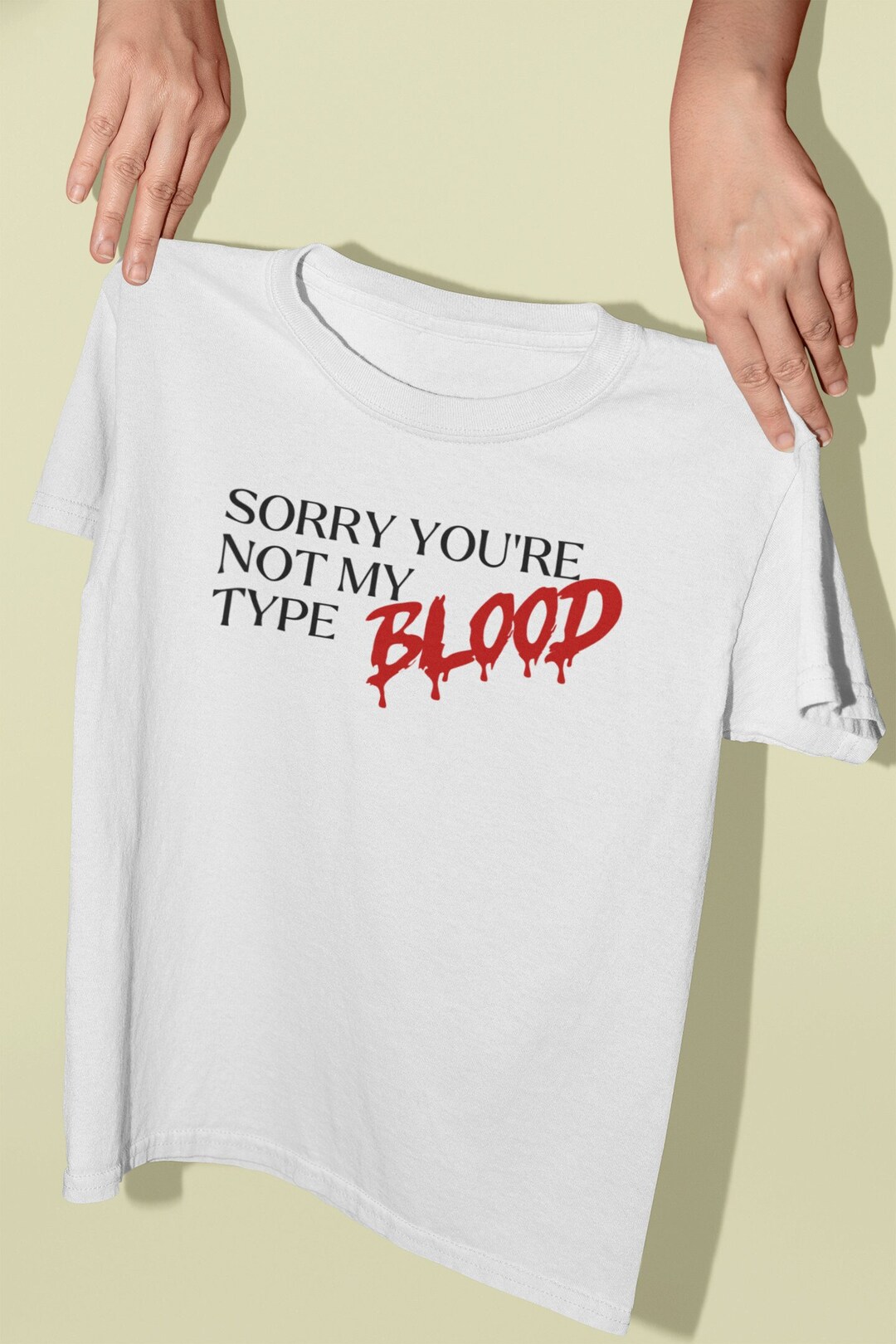 Not My Blood Type,emo Halloween Shirt,gothic Spooky Season,grunge Style ...