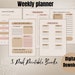 Printable Weekly Planner Bundle. Daily Planner Pdf, Productive, Self ...