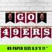 Printable 49ers Football Party Banner - DIY Banner Kit SUPER Bowl ...