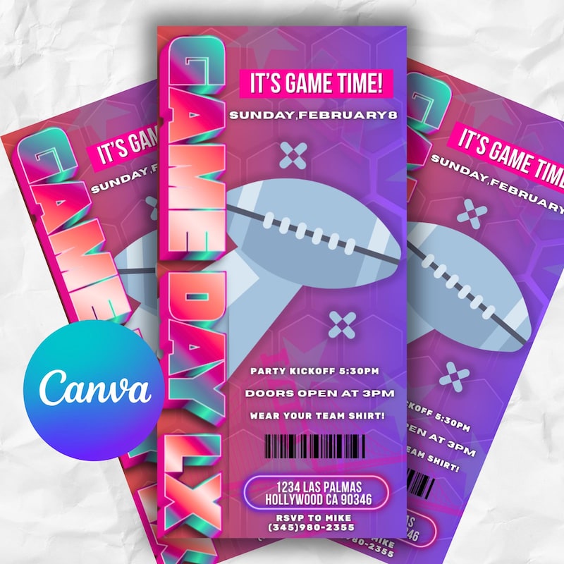 Benito Superbowl Invitation - Etsy