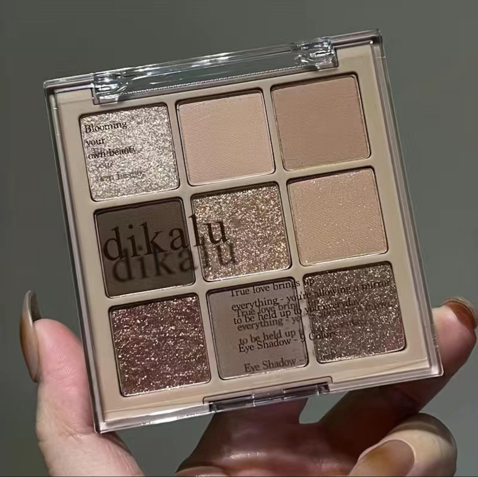 9 Colors Shimmer Matte Eyeshadow Palette , Glitter Eyeshadow Powder ...