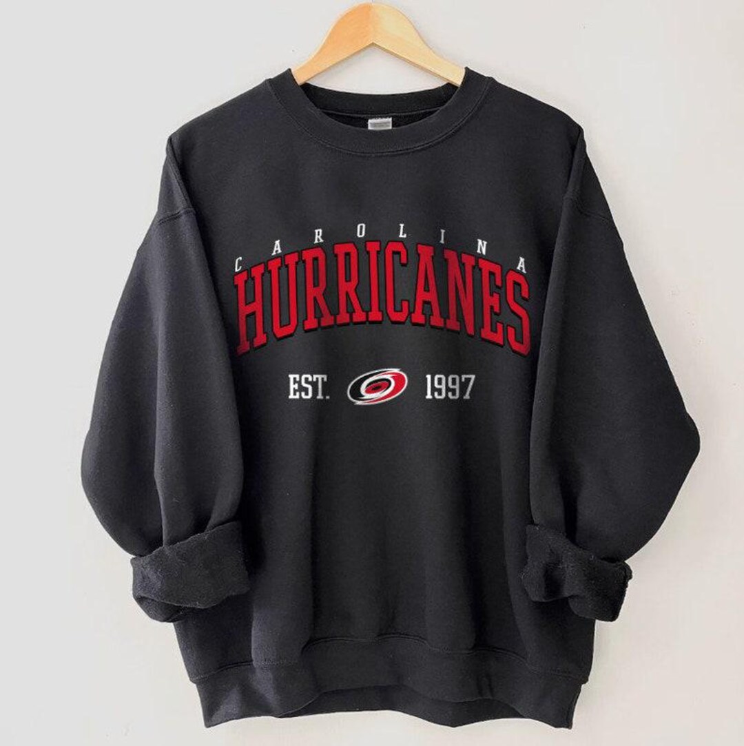 Carolina Hurricanes Crewneck, Vintage Style Carolina Hurricanes ...