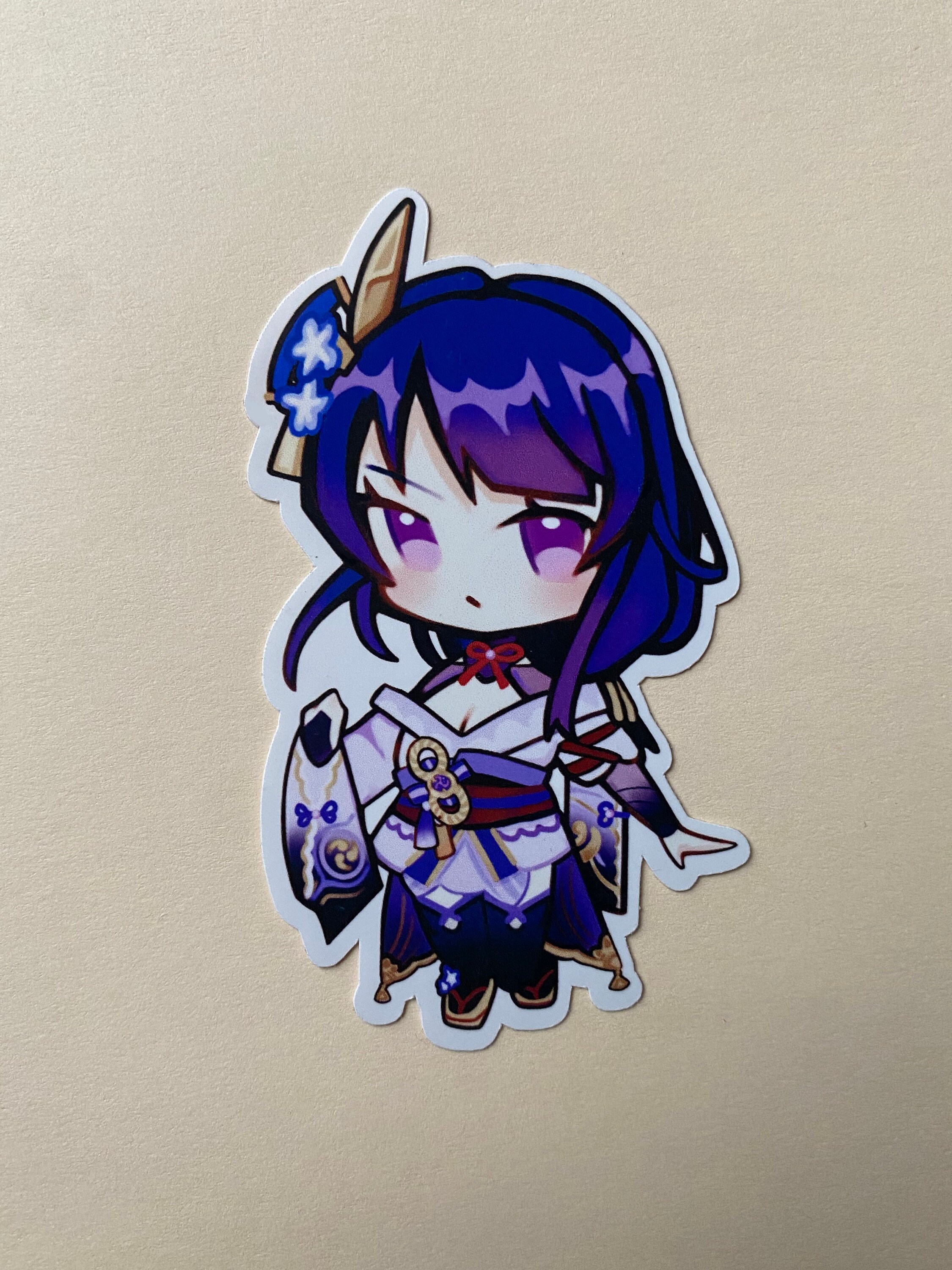 Genshin Impact Mona Raiden Chibi Die Cut Vinyl Sticker Decal - Etsy ...