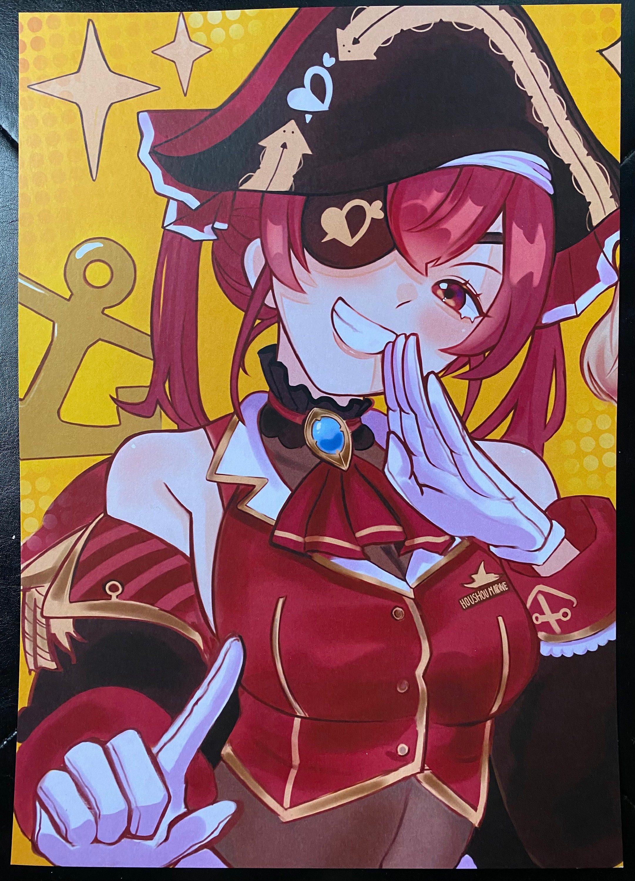 Hololive Houshou Marine Vtuber Print - Etsy