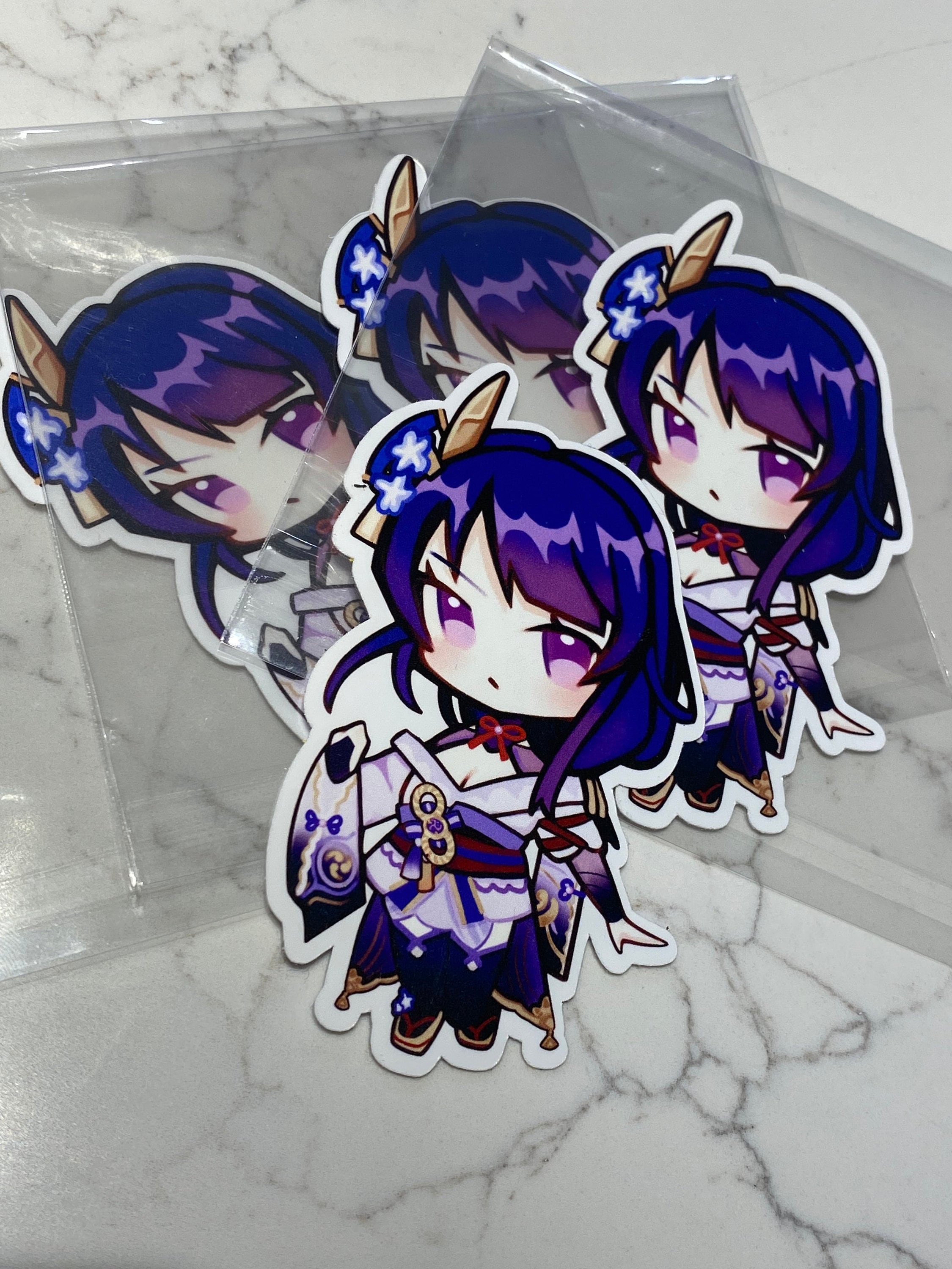 Genshin Impact Mona Raiden Chibi Die Cut Vinyl Sticker Decal - Etsy ...