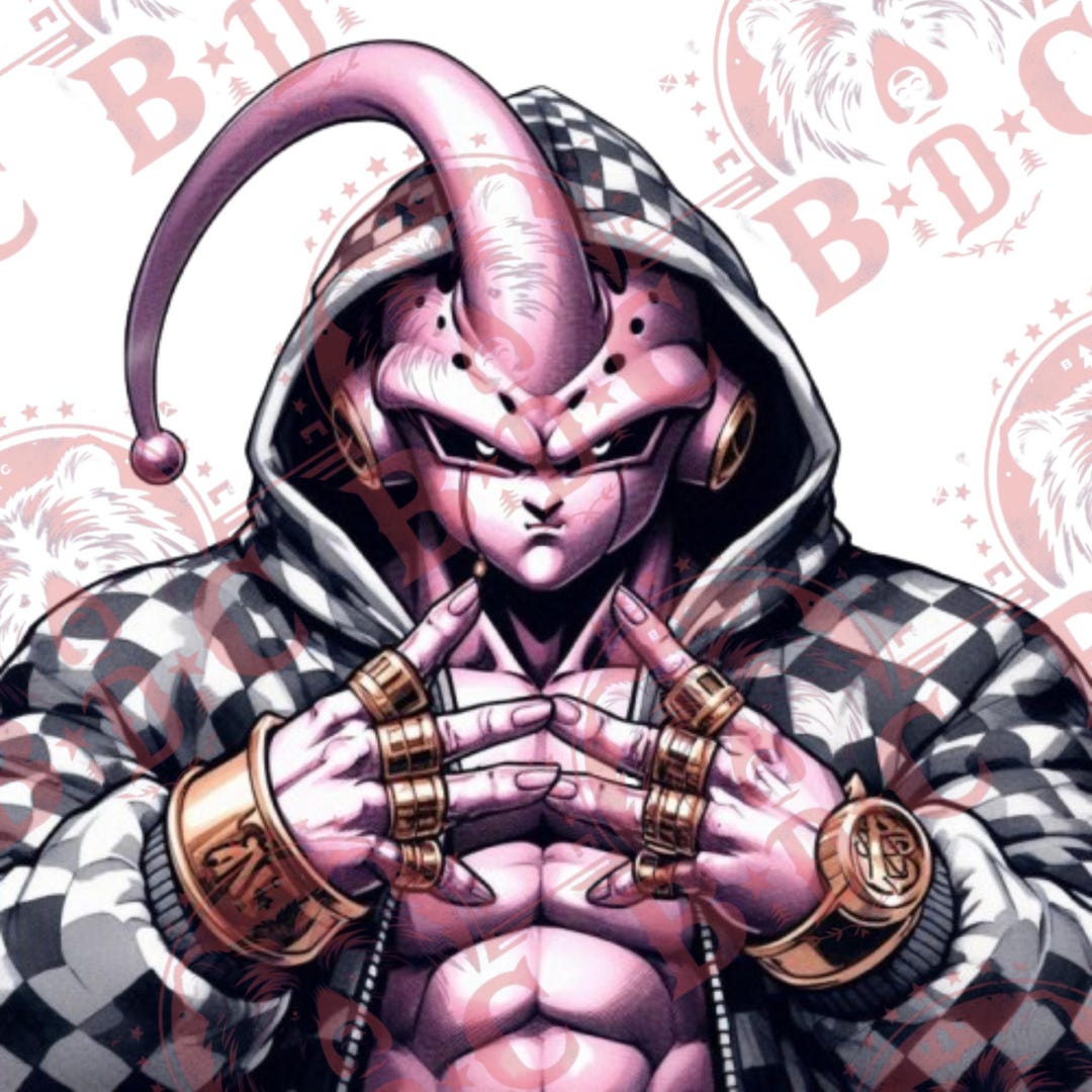 Gangsta Majin Buu PNG Instant Download, Hip-hop Style Dragon Ball Art ...