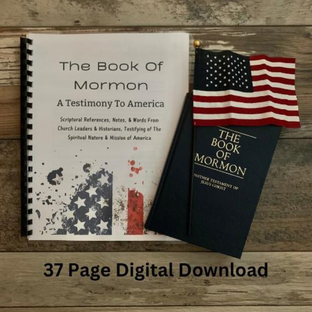 The Book of Mormon A Testimony to America Study Guide LDS Digital Print ...