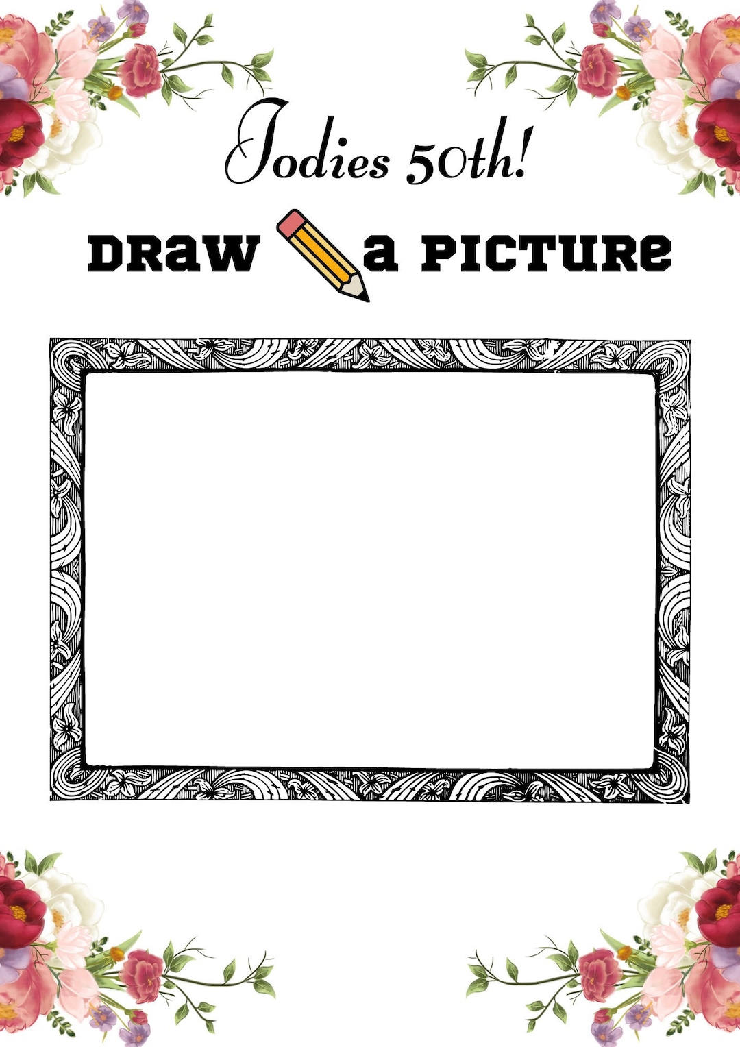 Kids Drawing Template Printable Editable Downloadable Activity - Etsy