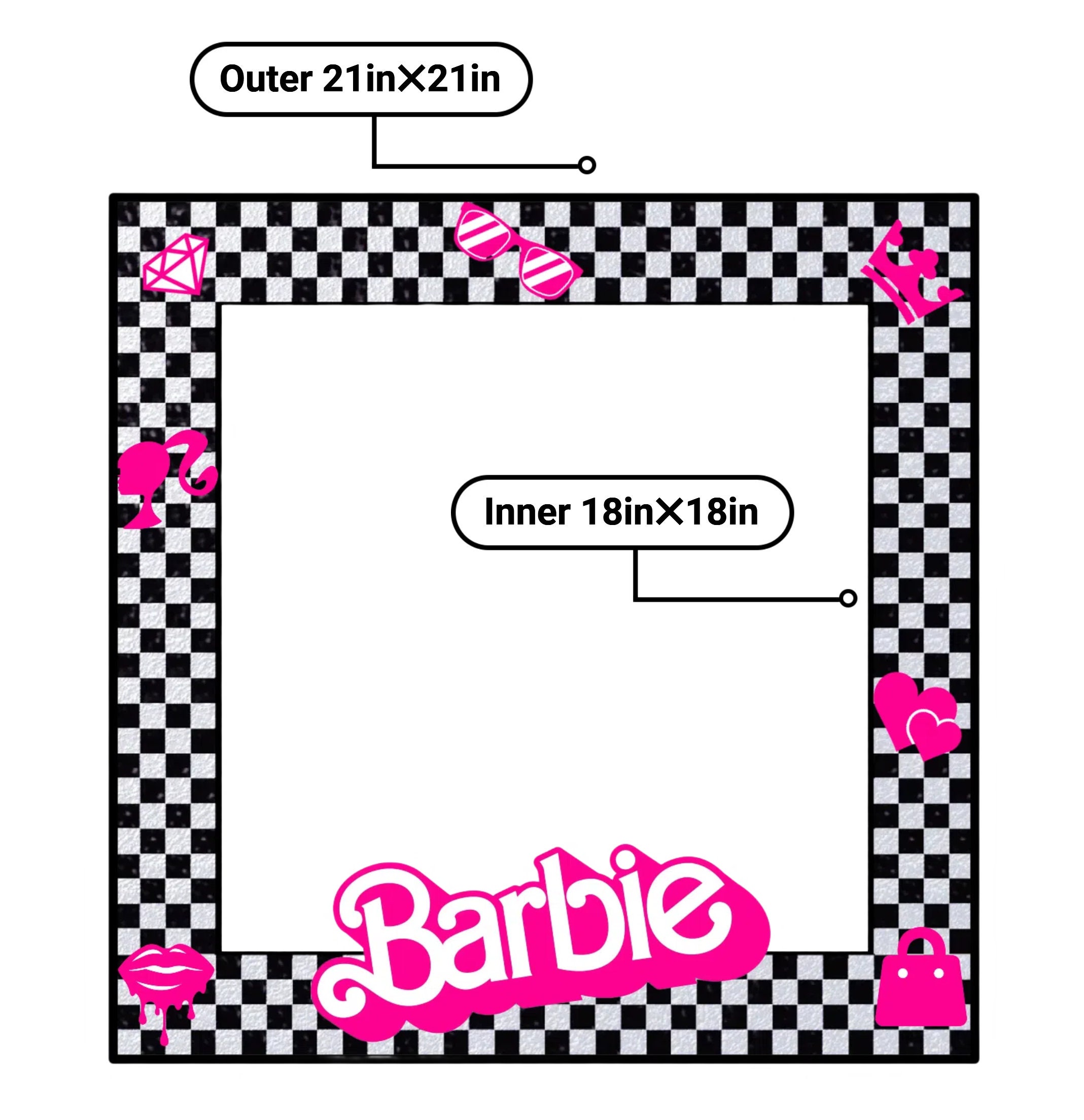 Custom Selfie Frames Party Cardboard Cutouts Backdrops & Props - Etsy