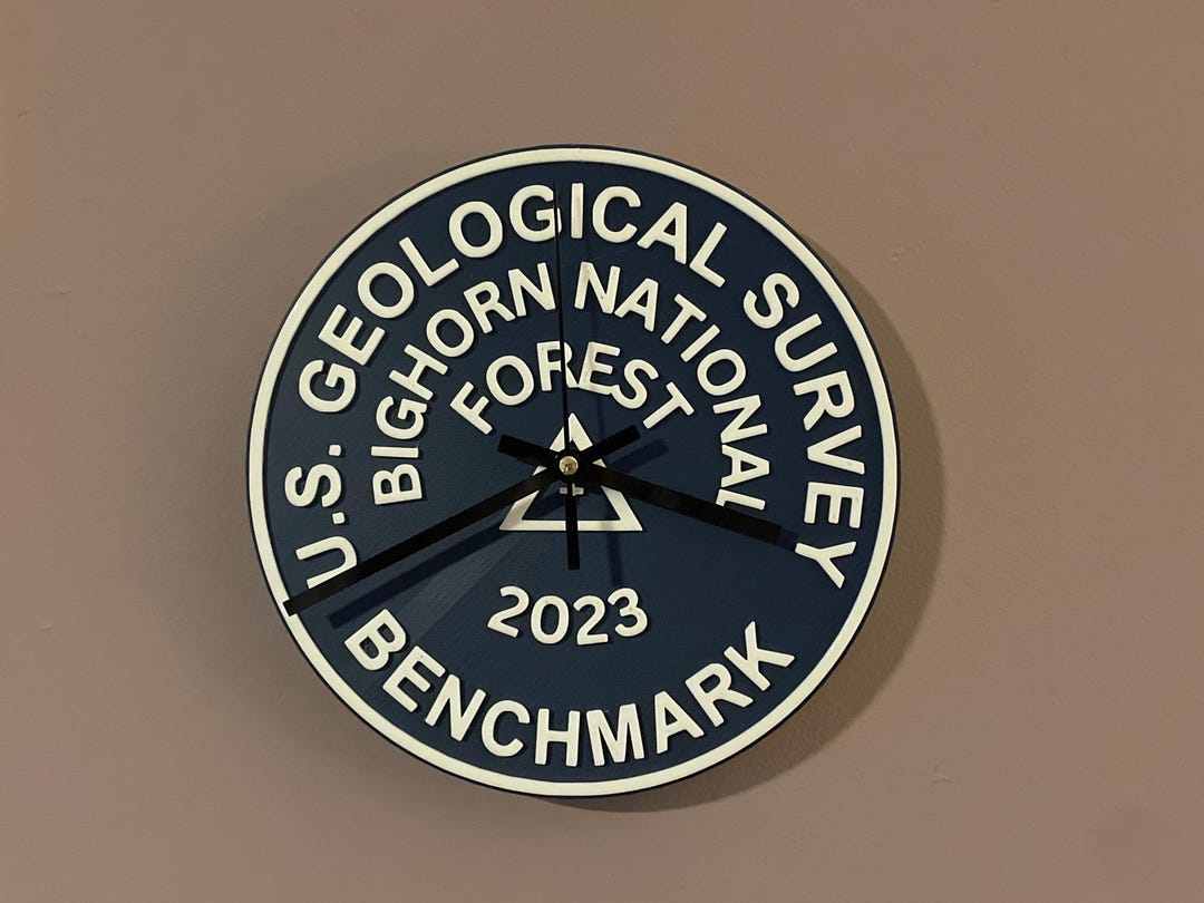 Colorful Benchmark Wall Clock, Customized - Etsy