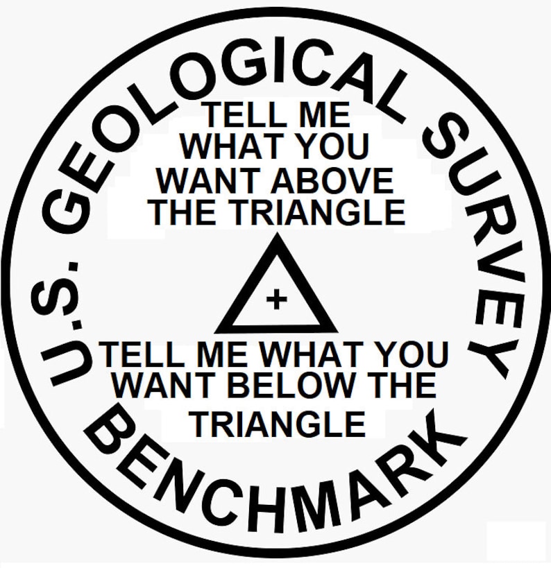 Customizable 3D Printed Survey Benchmark: Mountain, Park, Location - Etsy