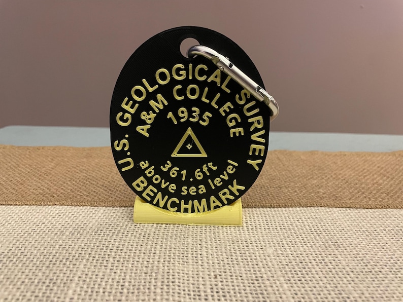 Customizable 3D Printed Survey Marker Backpack Tag: Mountain, Park ...