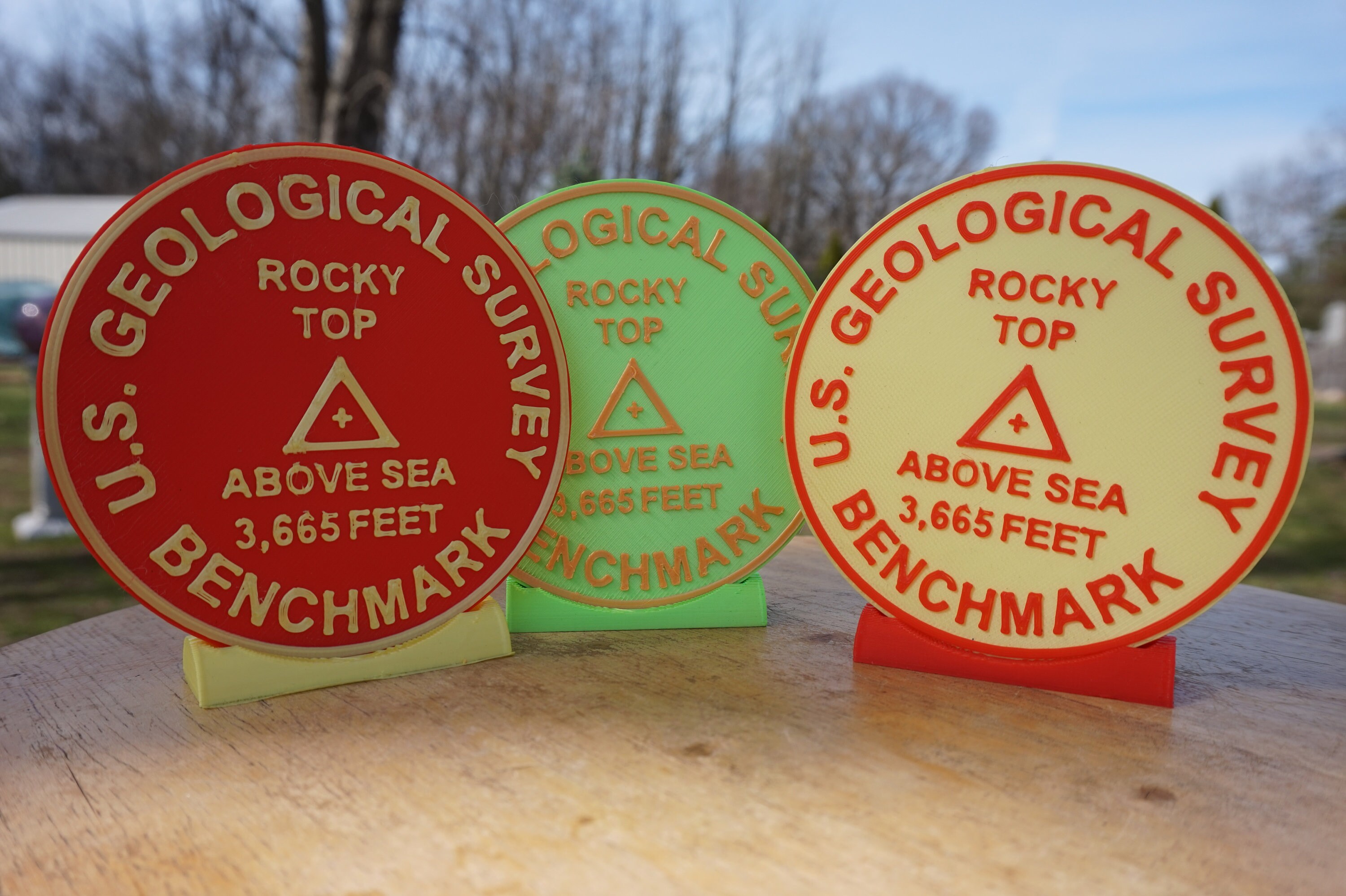 Customizable 3D Printed Survey Benchmark: Mountain, Park, Location - Etsy