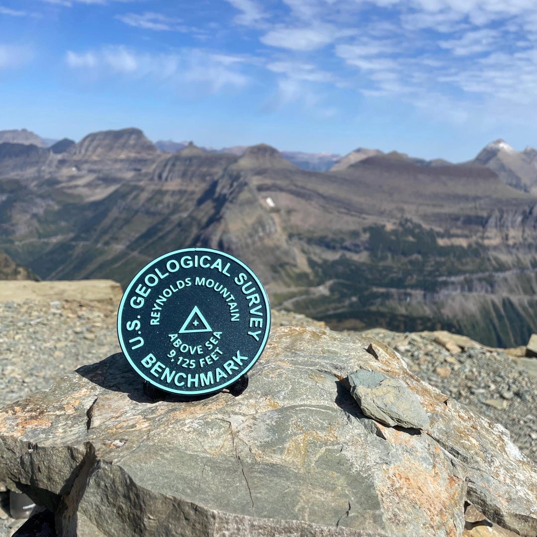 Customizable 3D Printed Survey Benchmark: Mountain, Park, Location - Etsy