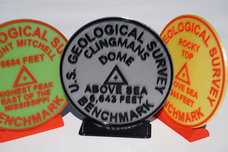 Customizable 3D Printed Survey Benchmark: Mountain, Park, Location - Etsy