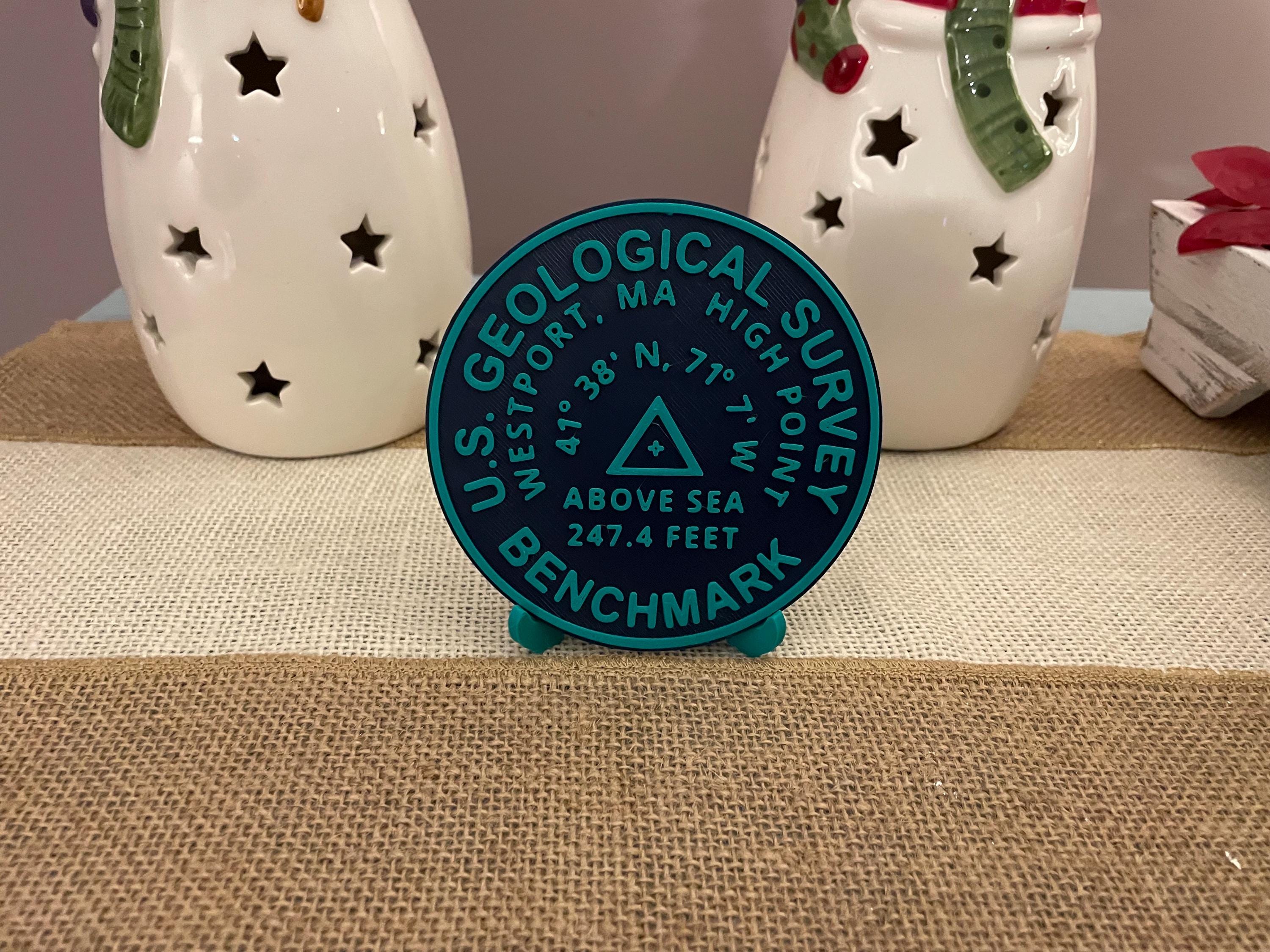 Customizable, 4 Inch Diameter, 3D Printed Survey Benchmark! - Etsy