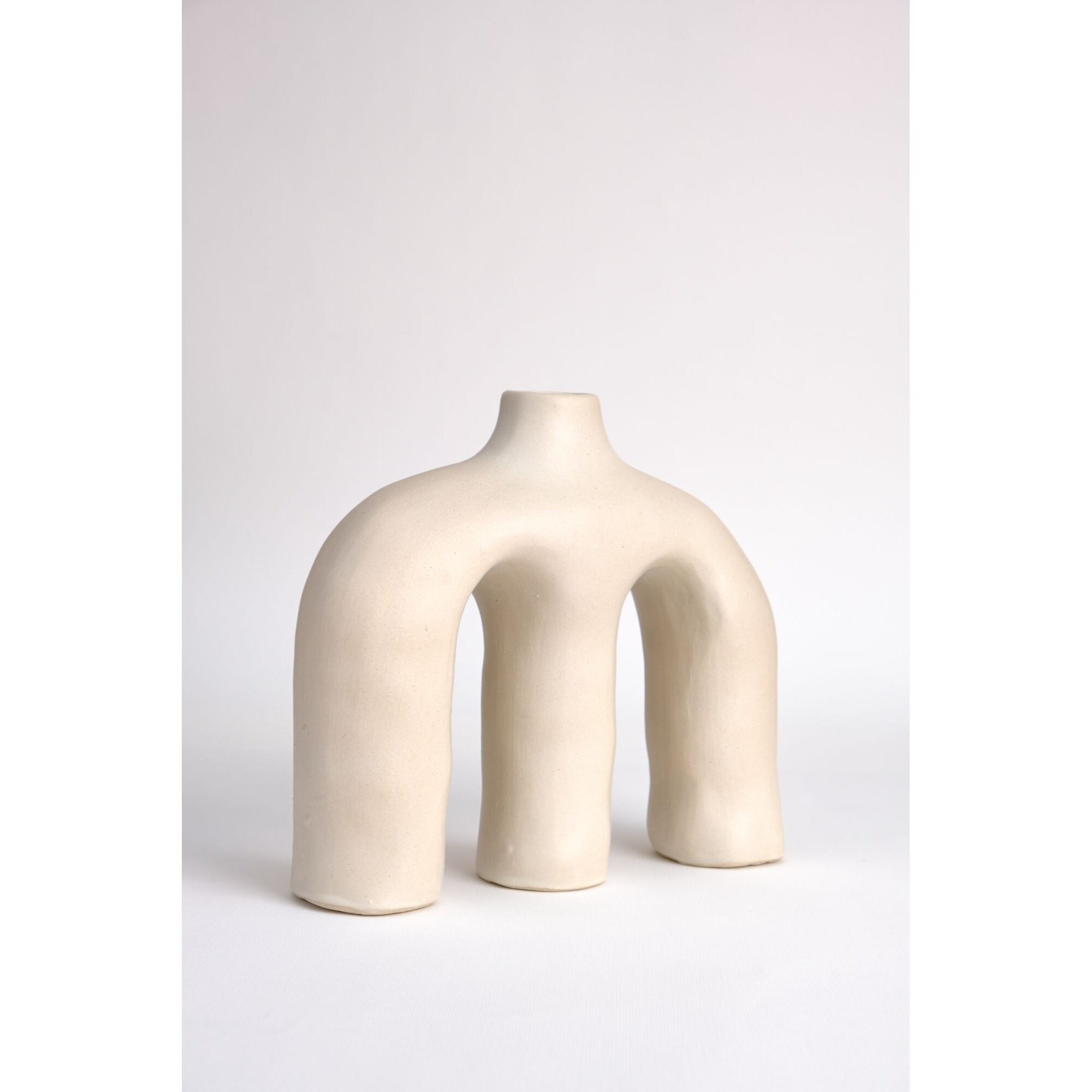 Triple Arch Ceramic Vase – Modern Sculptural Handmade Pottery – Unique ...