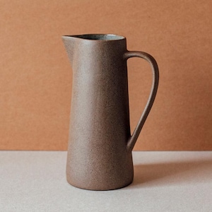 Handmade Terracotta Ceramic Tall Jug - Chocolate Terracotta Rustic ...
