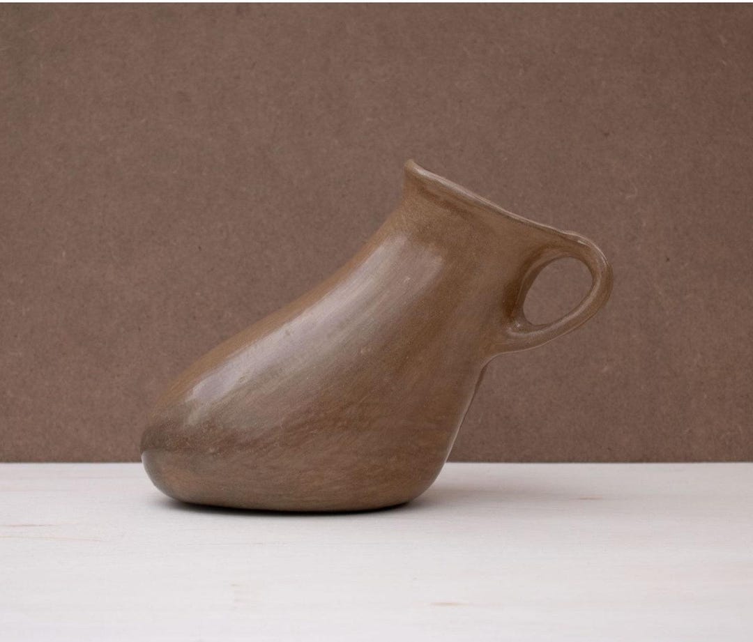 Handcrafted Mexican Clay Patojo Pitcher: Rustic Burnished Terracotta ...