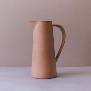Handmade Terracotta Ceramic Tall Jug - Chocolate Terracotta Rustic ...