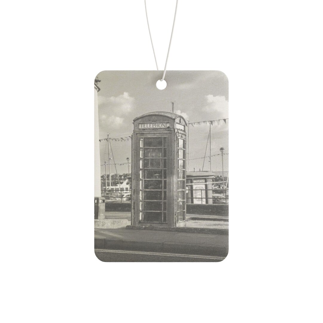 Vintage Phone Booth Car Air Freshener, Aromatic Car Decor, Classic ...