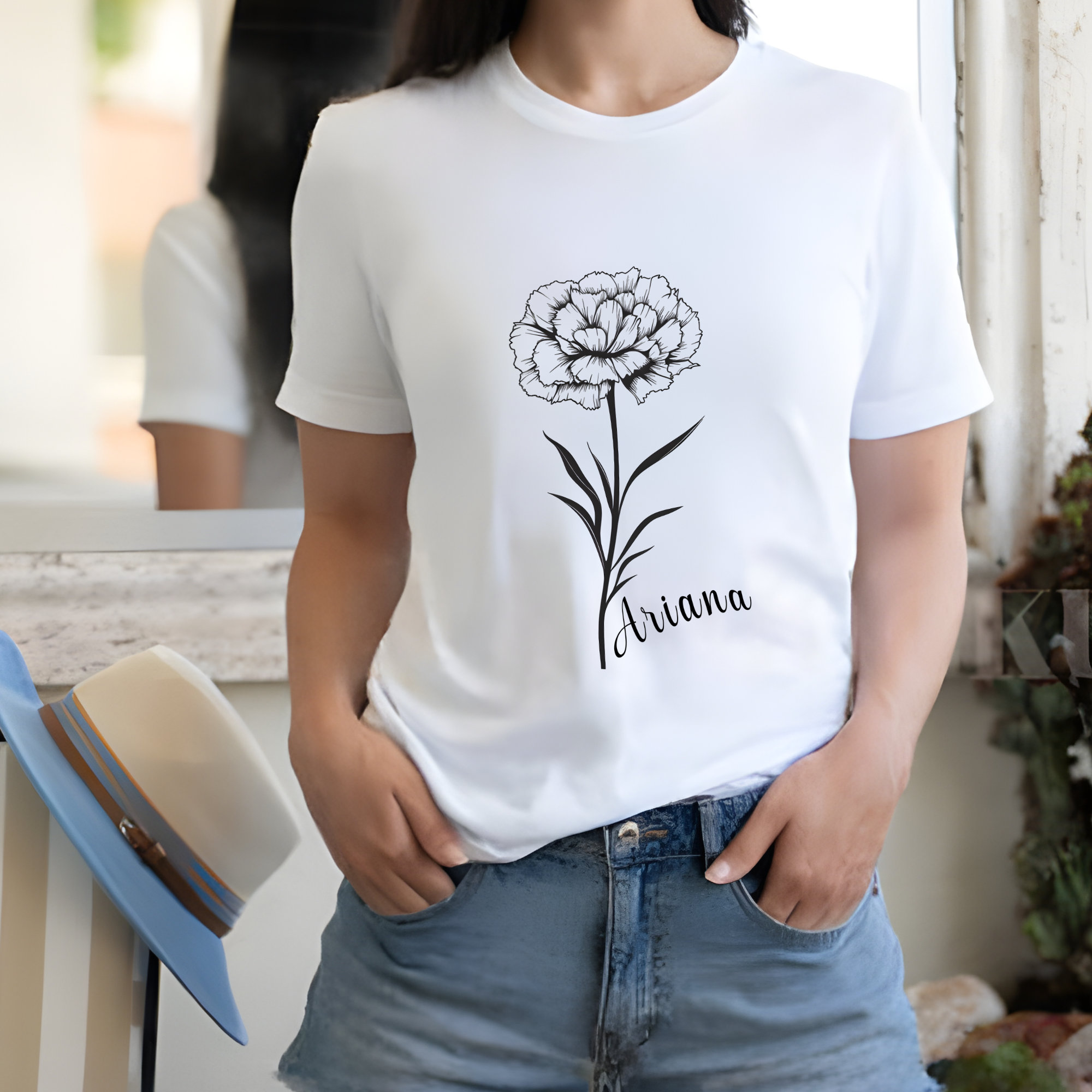 Custom Birthflower Tattoo January Birth Flower Carnation Personalized ...