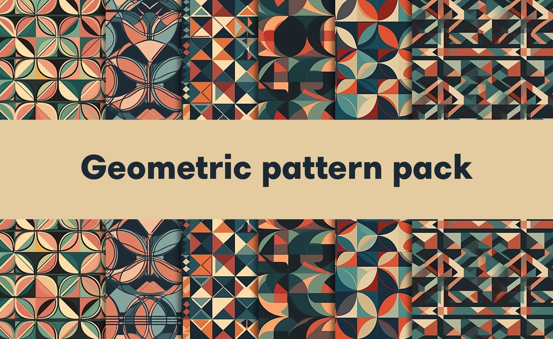 Geometric Pattern Paper Pack - Etsy
