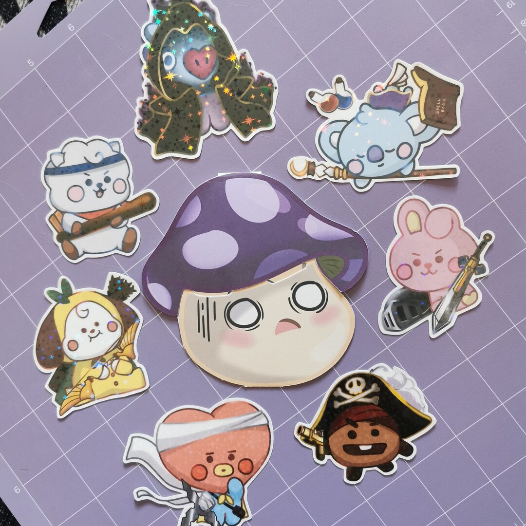 BT21: Maple Story Holographic Stickers | Decal Stickers | BTS | Line ...