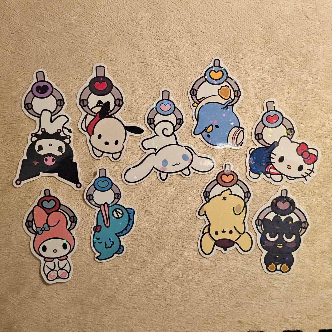 Claw Game Holographic Sticker | Hello Cat | Badtz | Kuro | Pompom ...