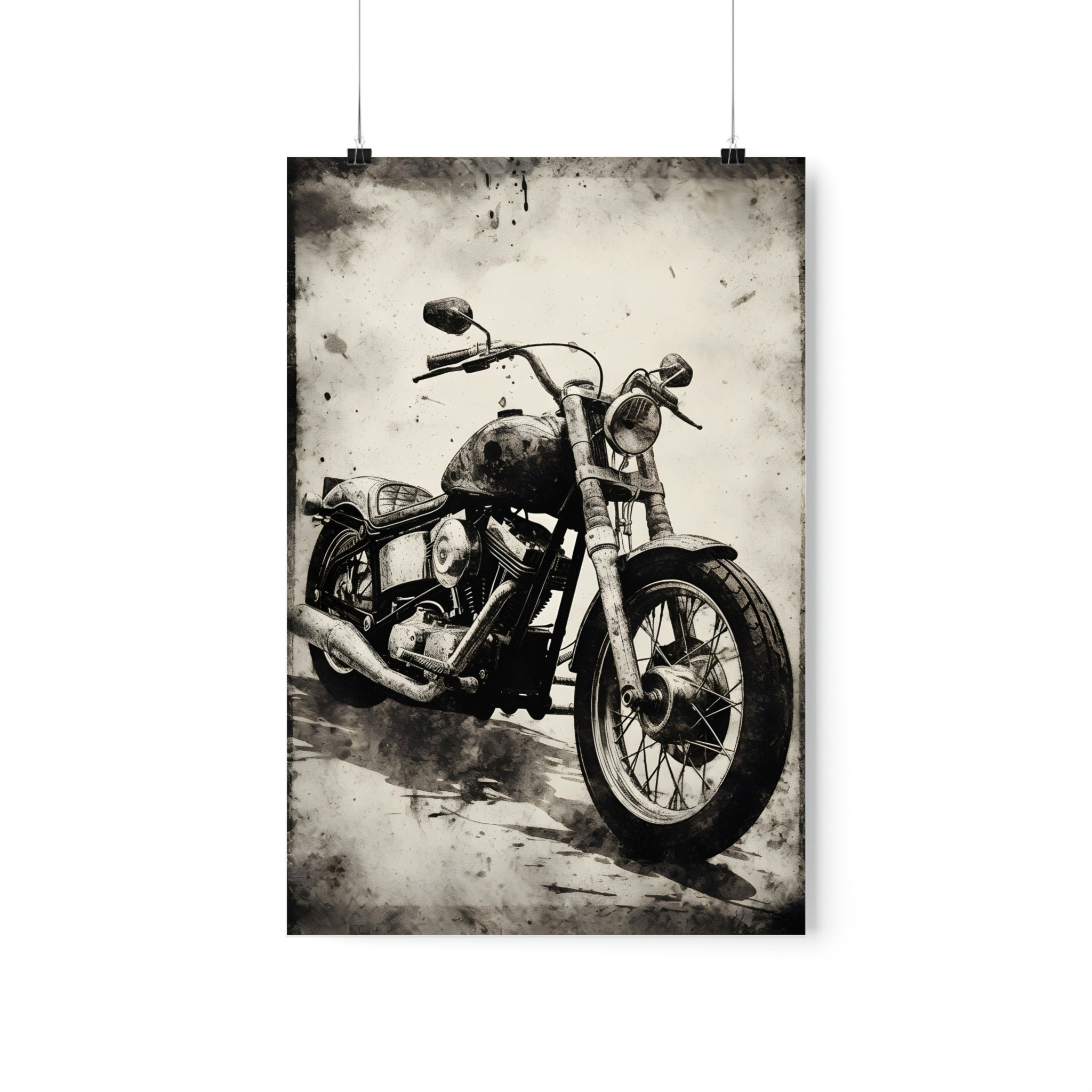 Retro Poster decorate Your Space With Our Vintage Chopper - Etsy