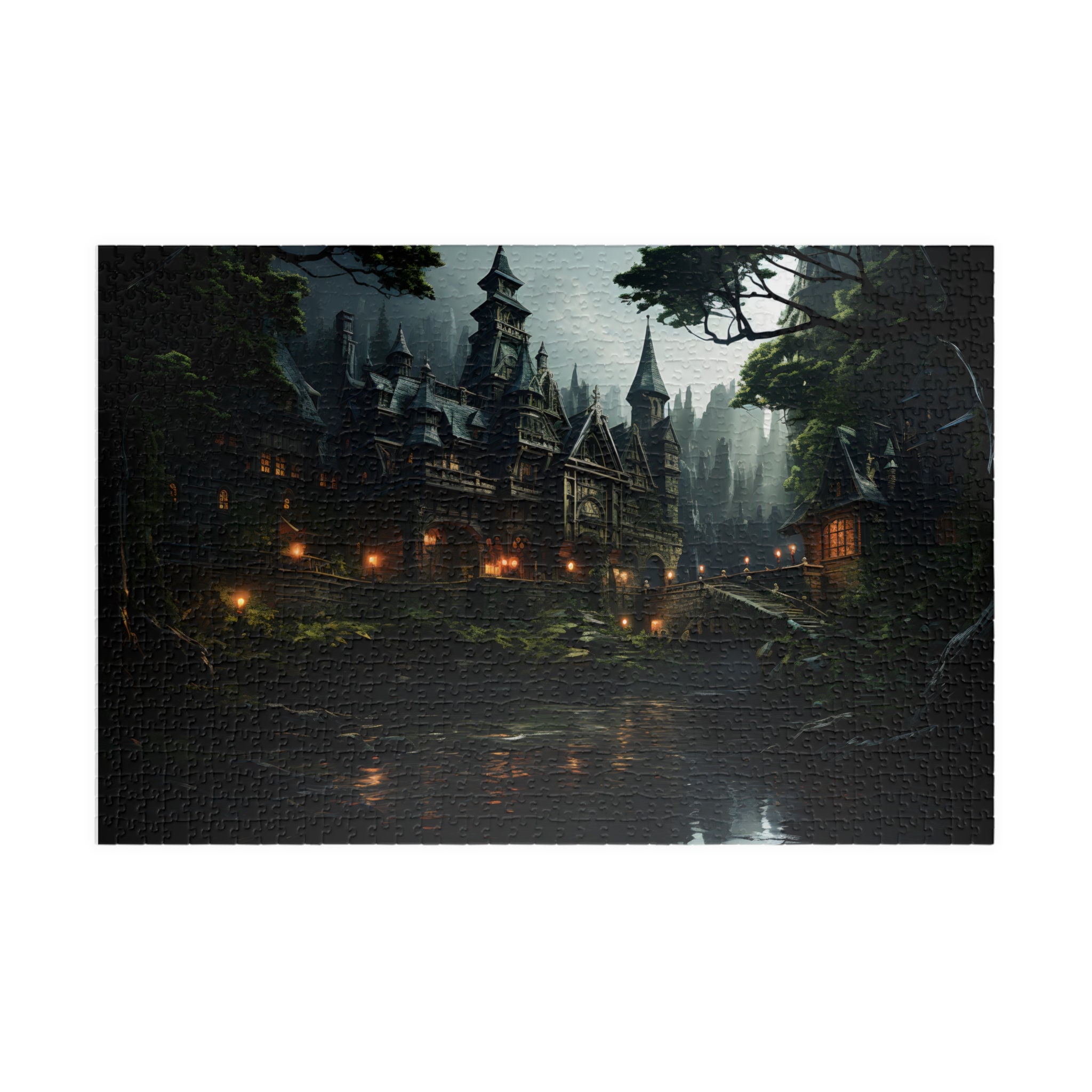 Gothic Castle Jigsaw Puzzle Unique Art Puzzle For Adults Perfect T