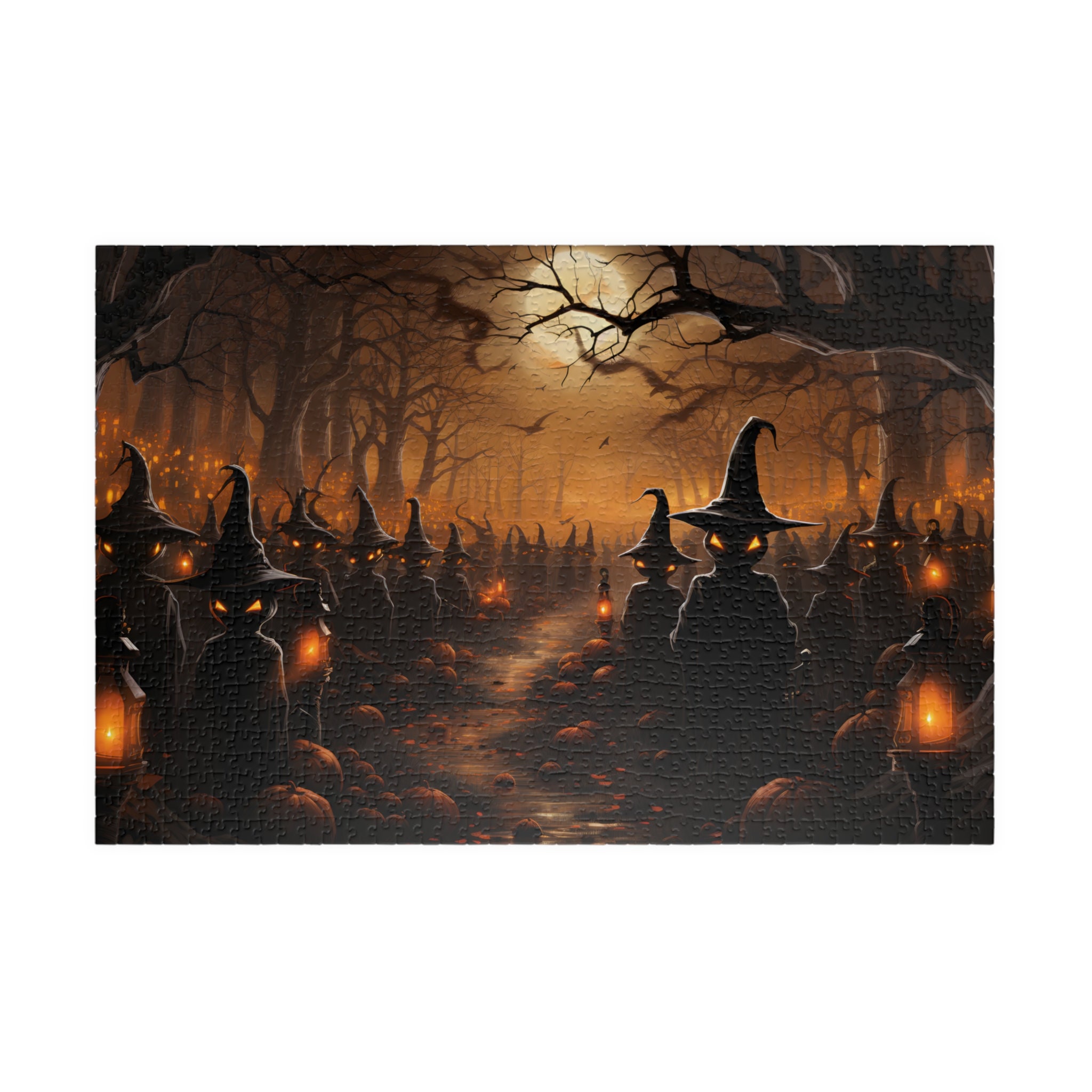 Spooky Halloween Witch Jigsaw Puzzle: Artistic Magic Puzzle for Adults ...