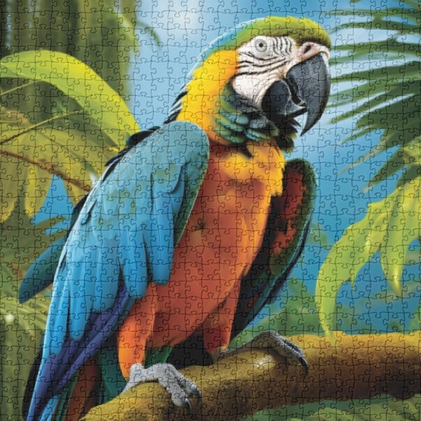 Tropical Parrot Jigsaw Puzzle - Etsy