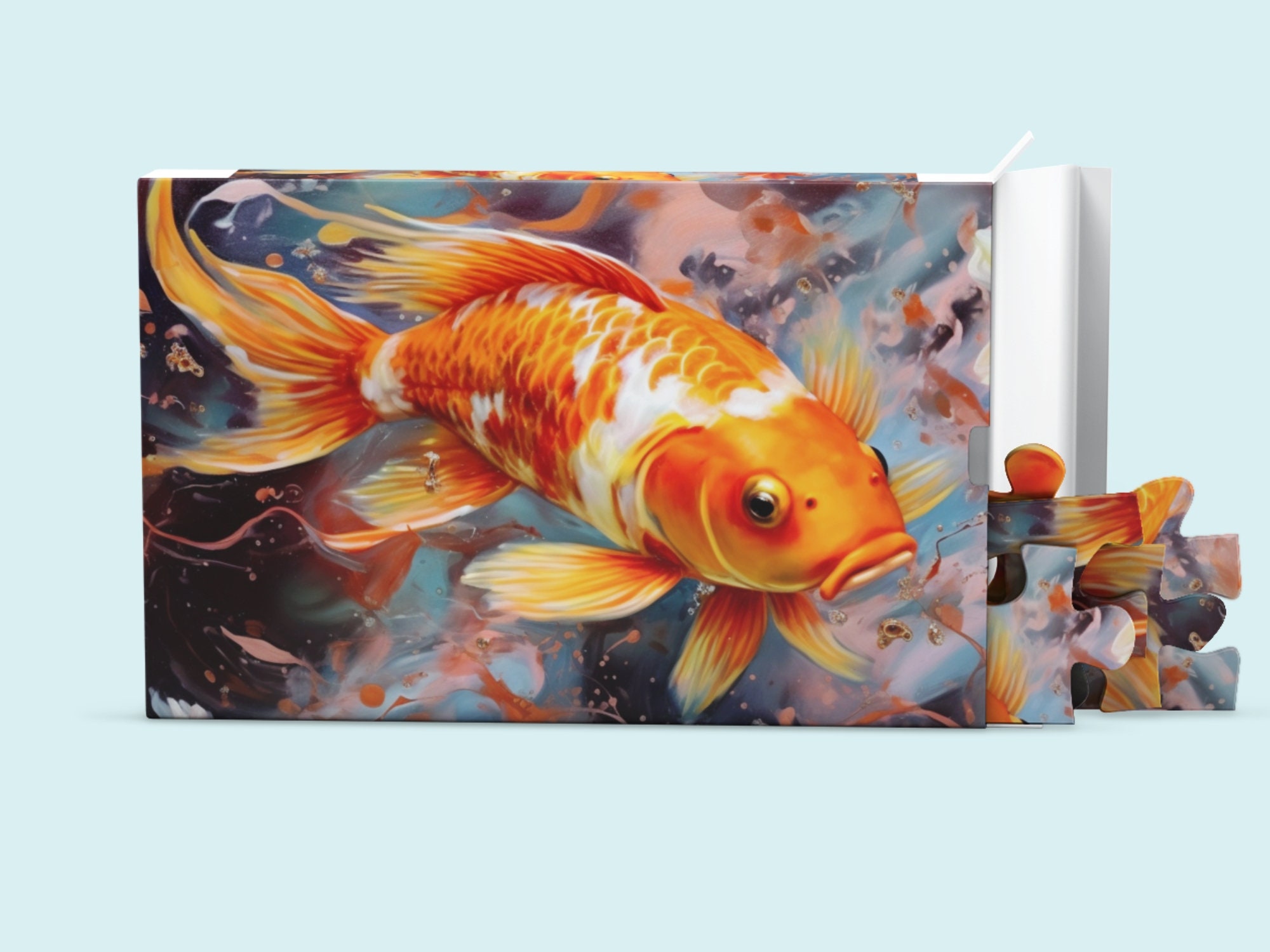 Koi Fish Jigsaw Puzzle artistic Puzzle for Relaxation Family Activities ...