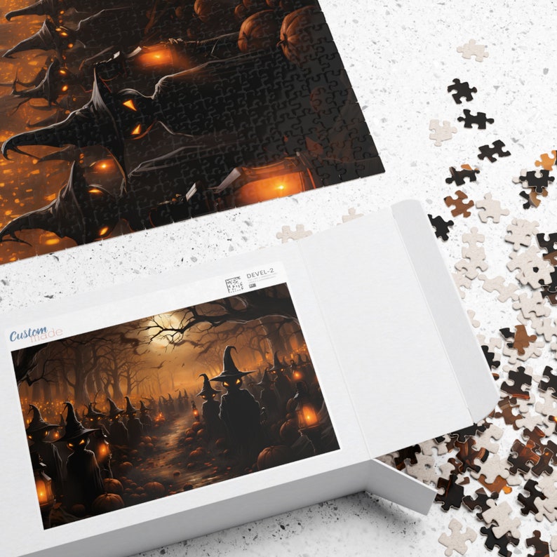 Spooky Halloween Witch Jigsaw Puzzle: Artistic Magic Puzzle for Adults ...