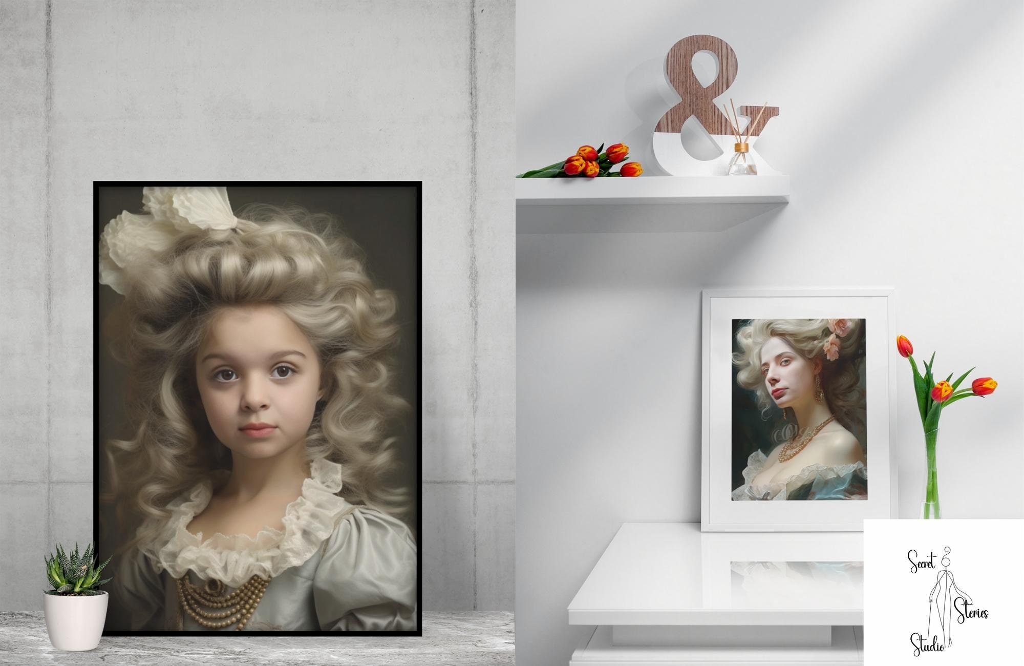 Custom Rococo Art Portrait From Photo Personalized Rococo Paintings ...