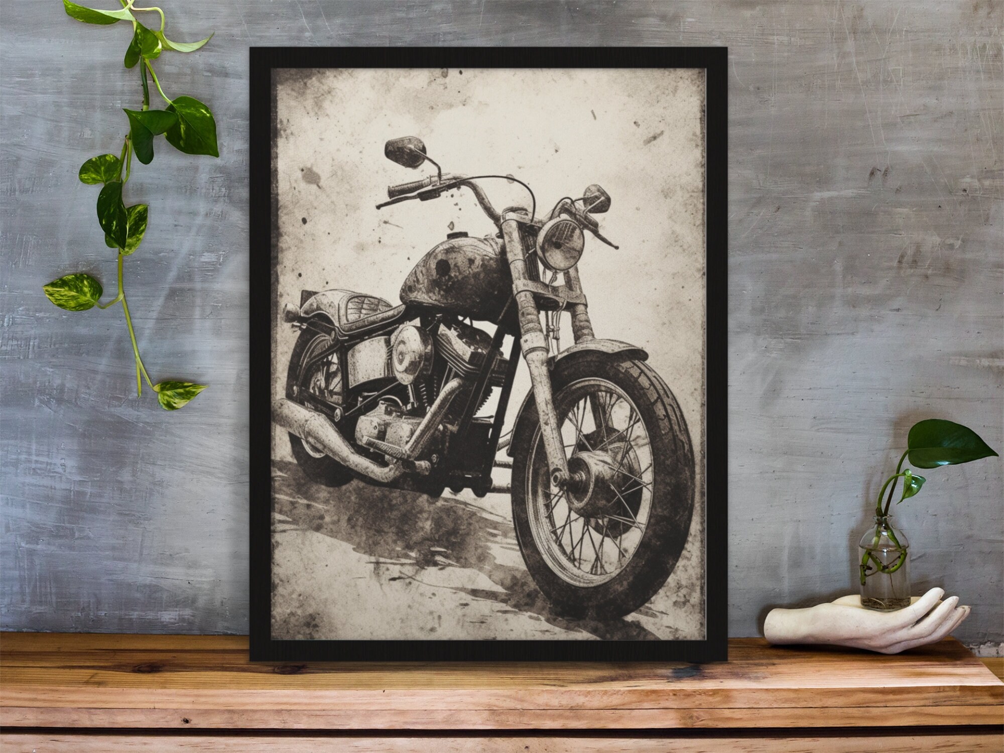 Retro Poster decorate Your Space With Our Vintage Chopper - Etsy