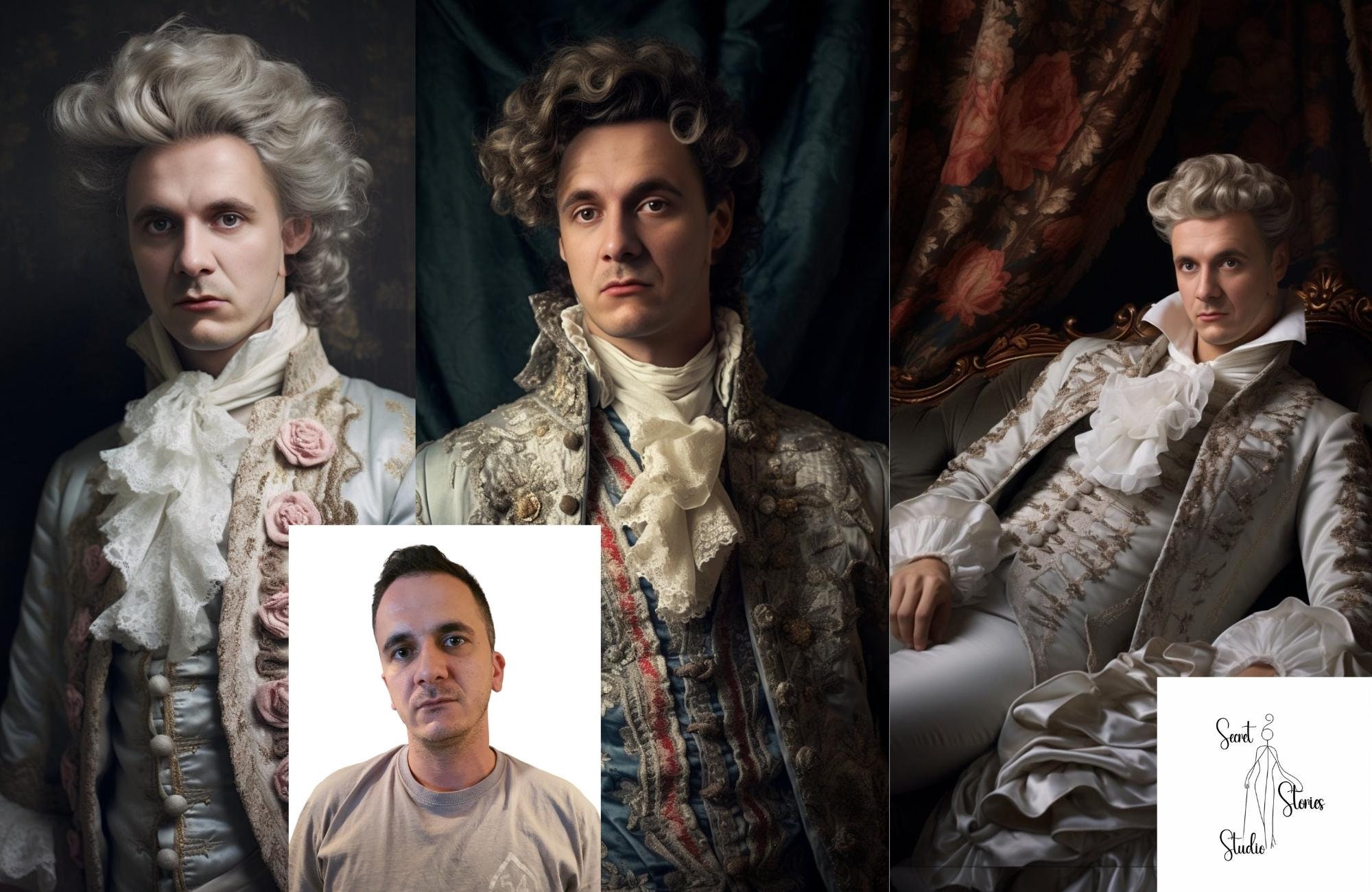 Custom Rococo Art Portrait From Photo | Personalized Rococo Paintings ...